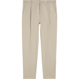 Calvin Klein Bundfaltenhose »SATEEN STRETCH TAPERED PLEAT« in Satin-Optik Aluminum 30 - Länge 32 Länge 32 30 Bundfaltenhose von Calvin Klein