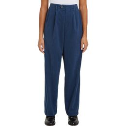 Tommy Hilfiger Chinohose »RELAXED STRAIGHT PLEATED CHINO« mit Bundfalten Fossil Blue 34 - N-Gr N-Gr 34 Chinohose von Tommy Hilfiger Womanswear