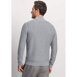 OLYMP Herren OLYMP Troyer &raquo;OLYMP Strick Casual&laquo; mit modischer Struktur grau M