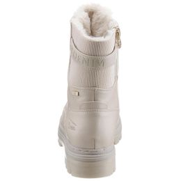Tom Tailor Damen Tom Tailor Schn&uuml;rboots Winterstiefel mit Logopr&auml;gung an der Ferse beige 41