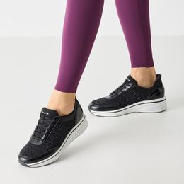 Tamaris Damen Slip-On Sneaker , Keilabsatz, Schlupfschuh, Freizeitschuh in veganer Verarbeitung schwarz 38