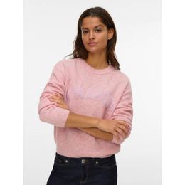 V&eacute;ro Moda Vero Moda Damen Strickpullover &raquo;VMAMOREMIO LS O-NECK PULLOVER BOO&laquo; rosa XS