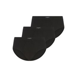 YSABEL MORA Slip »BASIC COLLECTION COTTON« 3er Pack, mit praktischem Eingriff im Schritt black XL XL Herrenslip von YSABEL MORA