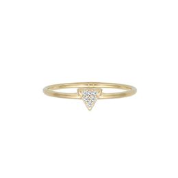 Elli DIAMONDS Damen Elli DIAMONDS Verlobungsring &raquo;Dreieck Diamant Wei&szlig; Brillantschliff (0.03 ct) 375 Gelbgold&laquo; gold