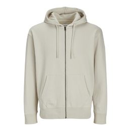 Jack & Jones Jack & Jones Herren Kapuzensweatjacke &raquo;JJECHARGE Hoodie mit Rippb&uuml;ndchen und praktischen Taschen&laquo; unifarben, modisch, loose fit, Baumwollmischung, 