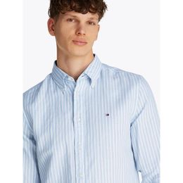 Tommy Hilfiger Herren Langarmhemd &raquo;LINEN BLEND BOLD STRIPE&laquo; mit feinen Streifen blau S, N-Gr