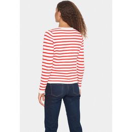 Saint Tropez Damen &raquo;MilaSZ Striped Cardigan&laquo; rot L (40)