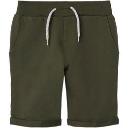 name it Herren Sweatshorts &raquo;NKMVERMO LONG SWE SHORTS UNB F NOOS&laquo; Baumwolle, Umschlagsaum gr&uuml;n 158, N-Gr