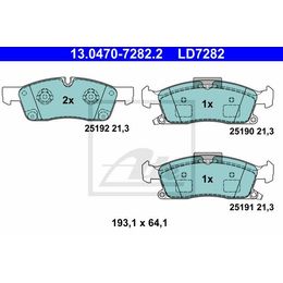 ATE Bremsensatz, Scheibenbremse Bremsen-Set VA + HA SIZW2NB5S3 Vorderachse bel&uuml;ftet 350mm 32mm f&uuml;r Mercedes MAYBACH JEEP