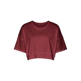 Lascana Damen Lascana Kurzarmshirt mit kastigem Schnitt und Lagen-Look rot XS (32/34)