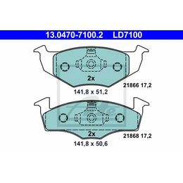 ATE Bremsensatz, Scheibenbremse Bremsensatz-Vorn und Hinten SG00000DS4 Hinterachse voll 230mm 9mm f&uuml;r Peugeot Citro&euml;n Skoda SEAT VAG