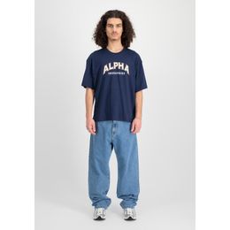 Alpha Industries Damen T-Shirt &raquo;College T-Shirt&laquo; blau XS