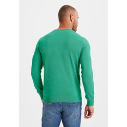 H.I.S. H.I.S Herren Strickpullover mit V-Ausschnitt, Pullover aus Feinstrick, Baumwollmischung gr&uuml;n S (44/46)