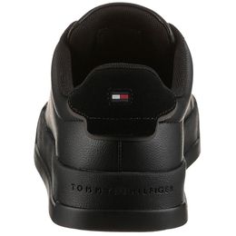 Tommy Hilfiger Herren Sneaker &raquo;TH COURT LTH DETAIL ESS&laquo; , Freizeitschuh, Halbschuh, Schn&uuml;rschuh mit seitlichem Logoschriftzug schwarz 46