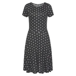 Vivance Damen Sommerkleid mit P&uuml;nktchendruck, knielanges T-Shirtkleid, Strandkleid bunt 34, N-Gr