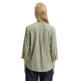 Tom Tailor Damen Tom Tailor Klassische Bluse mit geschlitztem Rundhalsausschnitt gr&uuml;n 36