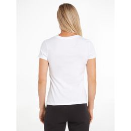 Calvin Klein Jeans Damen T-Shirt &raquo;CORE INSTIT LOGO SLIM FIT TEE&laquo; mit CK-Logoschriftzug wei&szlig; L (40)