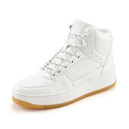 ELBSAND Damen Sneaker mit kuscheligem Warmfutter, Freizeitschuh, Halbschuh, High Top Sneaker wei&szlig; 38