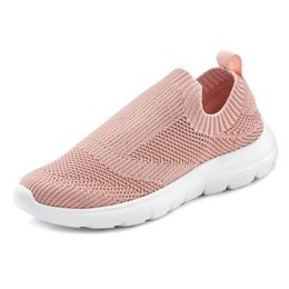 Lascana Damen Lascana Sneaker Slipper, Halbschuh ultraleicht und zum Reinschl&uuml;pfen VEGAN rosa 37