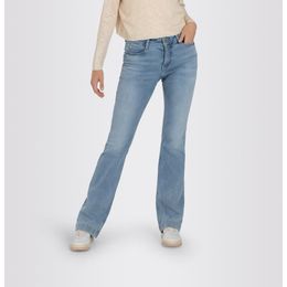 MAC Damen MAC Bootcut-Jeans &raquo;Dream-Boot&laquo; Gerade geschnitten mit leicht ausgestelltem Bein blau 34, L&auml;nge 32