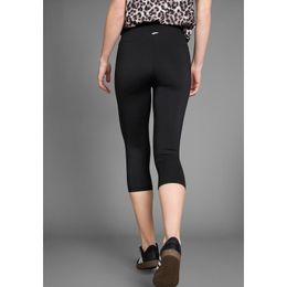 Fayn Sports Damen FAYN SPORTS Caprileggings mit Figur formenden N&auml;hten und hohem Bund schwarz 54, N-Gr