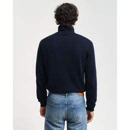 Gant Herren Strickpullover &raquo;CTN/WO ROLLNECK&laquo; Mit Rundhalsausschnitt blau XXL