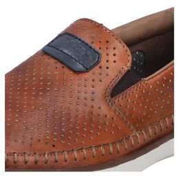 Rieker Herren Slipper , Loafer, Schlupfschuh mit kleinen Stretcheins&auml;tzen blau 46