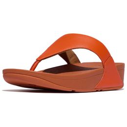 fitflop Damen Dianette &raquo;LULU LEATHER TOEPOST&laquo; Pool Slides, Pantolette, Badeschuh mit Keilabsatz orange 41