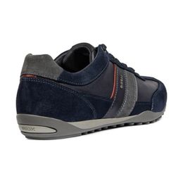 Geox Herren Sneaker &raquo;U WELLS C&laquo; Casual Schuh, Schn&uuml;rschuh mit Logoverzierung blau 42