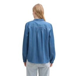 Tom Tailor Damen Tom Tailor Hemdbluse mit Kent Kragen blau 40
