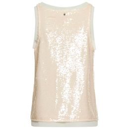 BOSS Orange Damen BOSS Orange Blusentop &raquo;Illettes Premium Damenmode&laquo; mit Pailetten beige 36