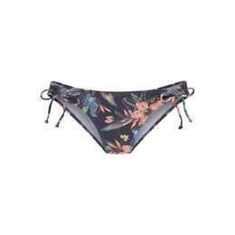 Lascana Damen Lascana Bikini-Hose &raquo;Malia&laquo; zum Binden mit tropischem Print grau 34, N-Gr