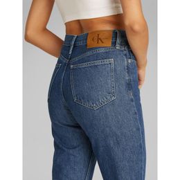 Calvin Klein Jeans Damen Straight-Jeans &raquo;HIGH RISE STRAIGHT&laquo; in mittelblauer Waschung blau 30, L&auml;nge 30