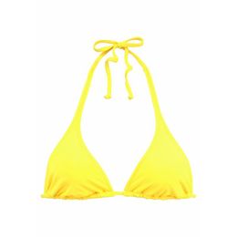 Buffalo Damen Triangel-Bikini-Top &raquo;Happy&laquo; im schlichten Design gelb 42, Cup C/D