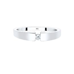 Elli DIAMONDS Damen Elli DIAMONDS Verlobungsring &raquo;Klassisch Bandring Diamant 0.06 ct. 925 Silber&laquo; wei&szlig;