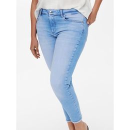 Only Carmakoma Damen Only CARMAKOMA Skinny-fit-Jeans &raquo;CARWILLY REG SK ANK RW REA4348&laquo; blau 44, L&auml;nge 32