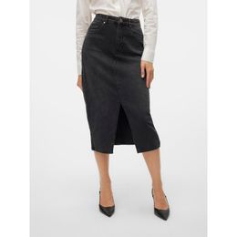 V&eacute;ro Moda Vero Moda Damen &raquo;VMVERI HR CALF DENIM SKIRT GA NOOS&laquo; schwarz XS (34)
