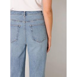 Base Level Damen Weite Jeans &raquo;Amy&laquo; mit Waschung blau 48, L&auml;nge 32