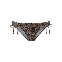 Vivance Damen Bikini-Hose &raquo;Thora&laquo; in modischem Leo-Print schwarz 38, N-Gr