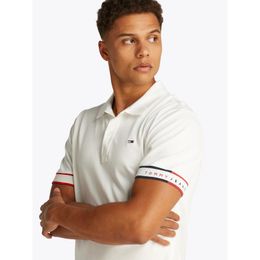 Tommy Jeans Plus Herren Poloshirt &raquo;TJM SLIM FLAG CUFF POLO EXT&laquo; Gro&szlig;e Gr&ouml;&szlig;en beige 3XL