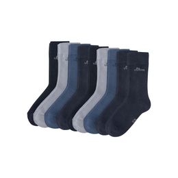 s.Oliver Herren s.Oliver Socken &raquo;essentials&laquo; 9 Paar tlg. mit weichem Bund blau 31-34