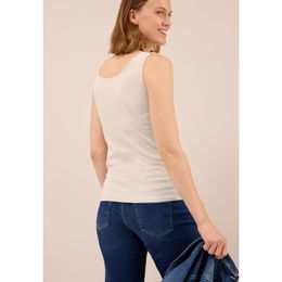 Cecil Shirttop &raquo;Style Linda&laquo; in Unifarbe oat milk beige S (38) S (38) Top f&uuml;r Damen von Cecil