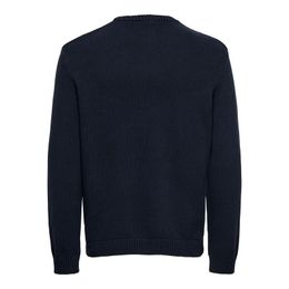 Only & Sons Only & Sons Herren ONLY & SONS Rundhalspullover &raquo;ONSX-MAX REG TEXT CREW KNIT&laquo; blau M