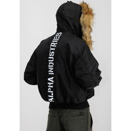 Alpha Industries Bomberjacke »45P Hooded Custom« mit Kapuze black/reflective XL XL Coole Bomberjacke von Alpha