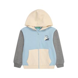 United Colors Of Benetton Sweatjacke Jungen Gr&ouml;&szlig;e 110 creme / hellblau / dunkelblau / dunkelgrau
