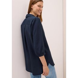 Cecil Damen Klassische Bluse mit abgerundetem Saum blau S (38)