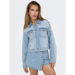 Only Damen Only Jeansjacke &raquo;ONLLUMI LS RHINESTONE JACKET DNM PIM&laquo; blau M