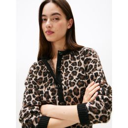 Tommy Jeans Damen Strickjacke &raquo;TJW LEOPARD CARDIGAN&laquo; mit Leo Strickmuster S (36)