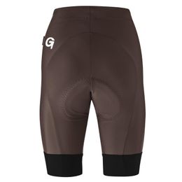 Gonso Damen Fahrradhose &raquo;SQlab GO W&laquo; Damen Radhose mit Sitzpolster, kurze moderne Radlerhose, Tight Fit braun 42, Normalgr&ouml;&szlig;en