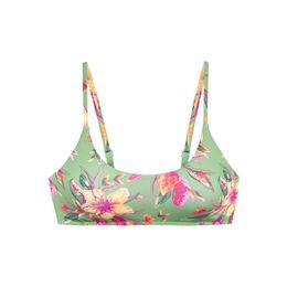 Lascana Damen Lascana Bustier-Bikini-Top &raquo;Malia&laquo; mit tropischem Print 32, N-Gr